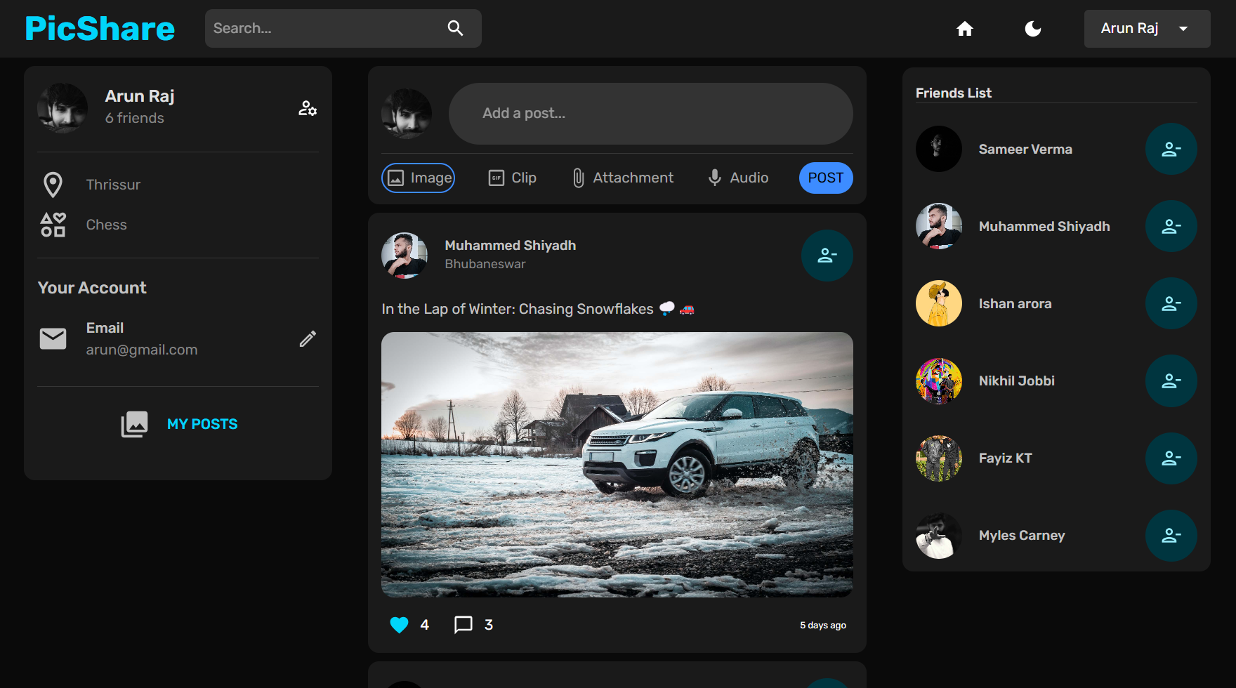 GitHub - Shiyadh123/pic-share: Full-stack social media app